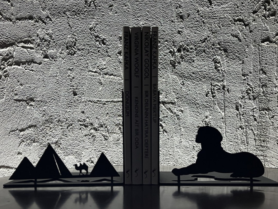 Egypt Pyramid Metal Bookends, Metal Decor, Metal Art, Keops, Office ...