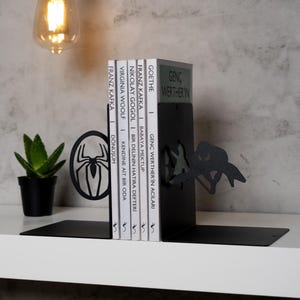 Spider Metal Bookends, Metal Decor, Metal Art, Best Gift Ever, Book ...