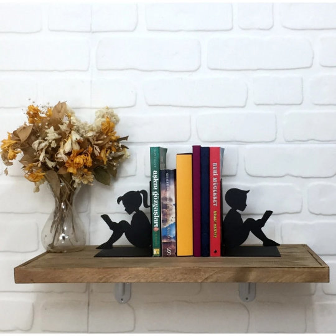 Girl and Boy Bookends Girl and Boy Metal Decor Girl and Boy - Etsy