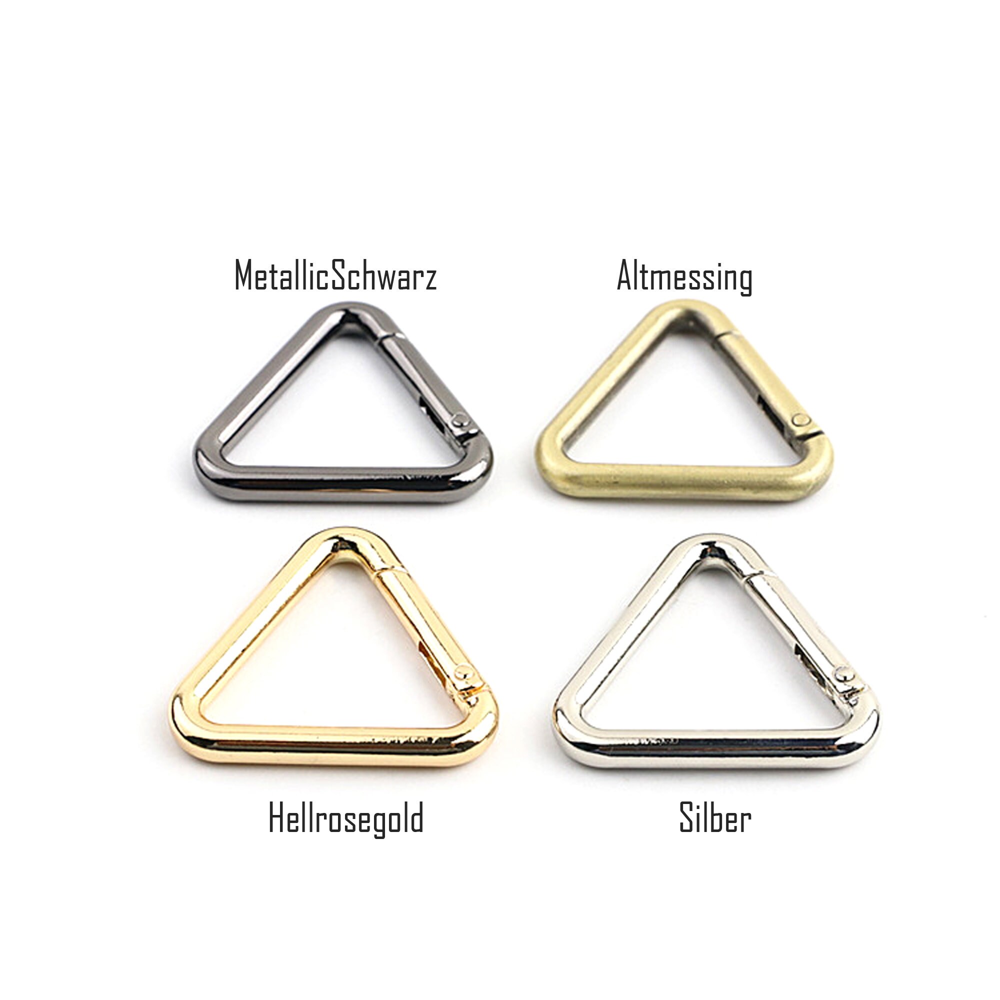 Triangle Carabiner Snap Hook Round Key Ring Ctriangle - Etsy