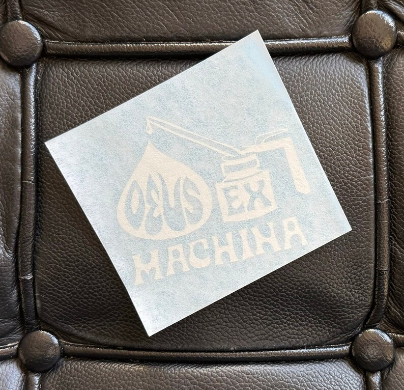 Oil Ex Machina Sticker Caferacer Flattracker Scrambler Vintage Classic ...