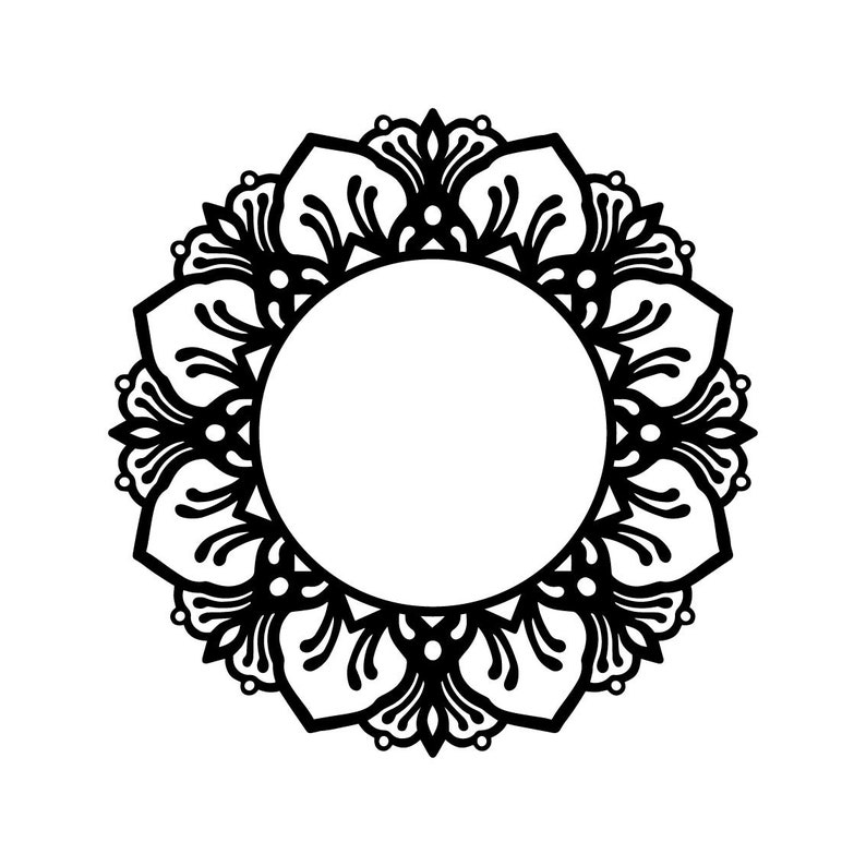 Mandala Frame SVG AI PDF Digital File for Laser Cutting - Etsy