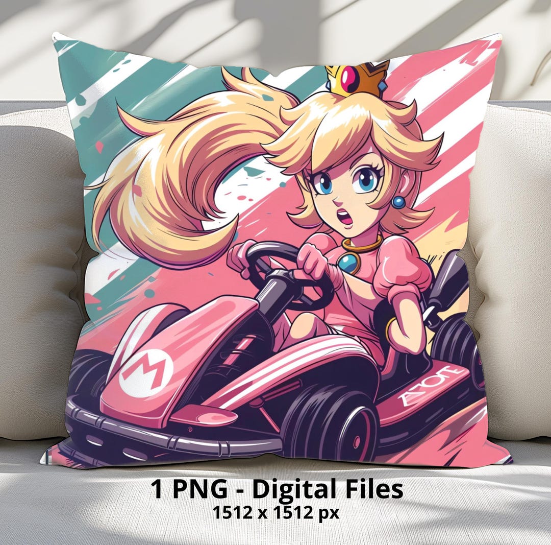 1 PNG Princess Peach Car Splash for Pillow, Digital Design File for ...