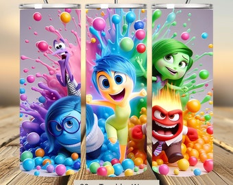 3D Inside Out 2 Splash Tumbler Wrap, Joy Splash Tumbler Wrap ...