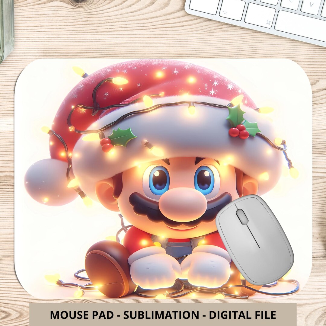 1 PNG Mouse Pad Super Mario Christmas Sublimation, Mario Mousepad PNG ...