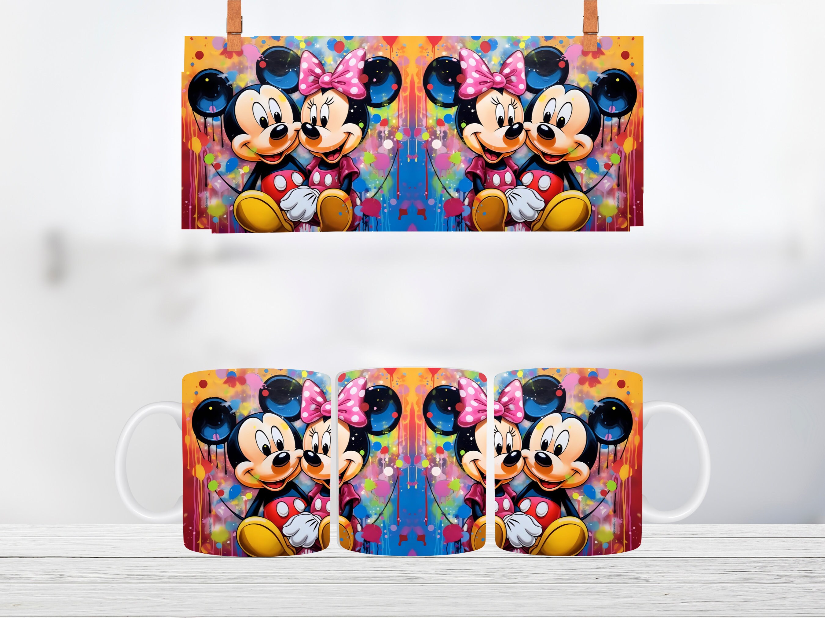 3D Mouse Mug Wrap, 3D Cracked Hole Mouse Mug Wrap Sublimation Design ...