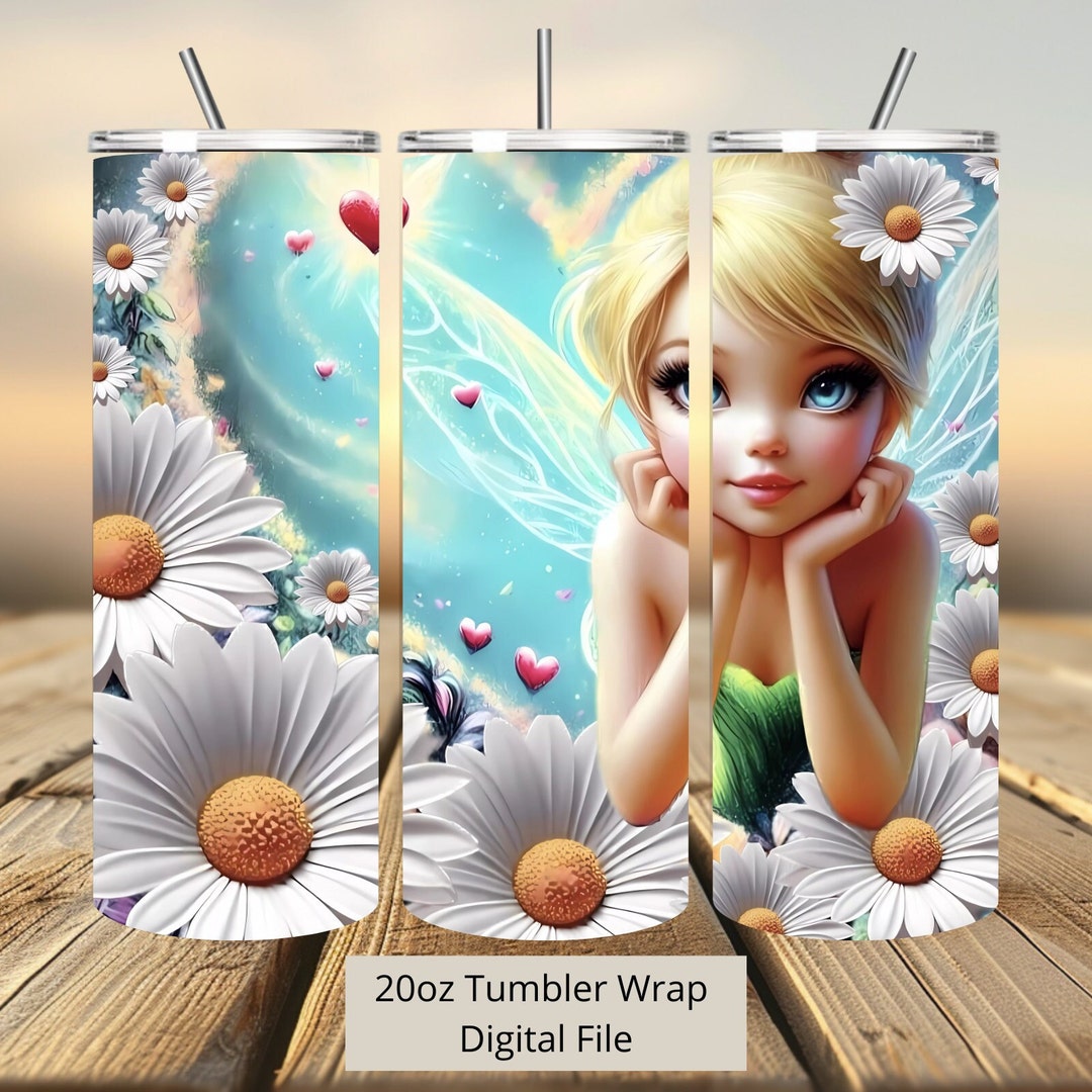 3D Fairy Marigold Tumbler Wrap, Princess Love Tumbler Wrap Sublimation ...