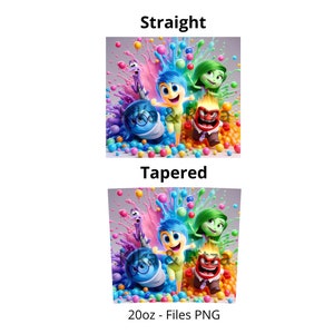 3D Inside Out 2 Splash Tumbler Wrap, Inside Out 2 Tumbler Wrap ...