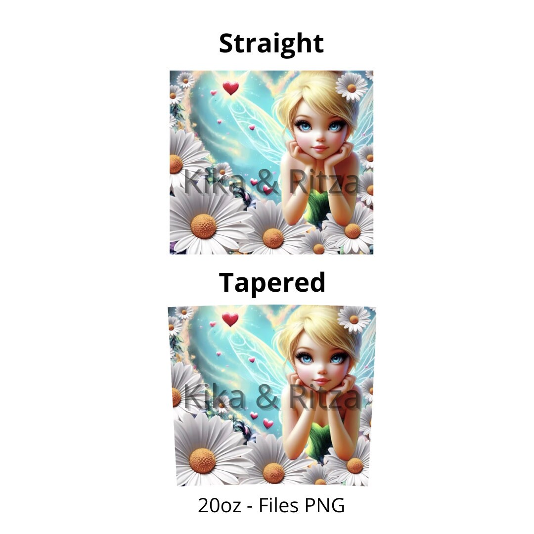 3D Fairy Marigold Tumbler Wrap, Princess Love Tumbler Wrap Sublimation ...