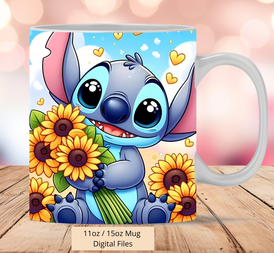 3D Stitch Sunflowers Mug Wrap, 3D Stitch Mug Wrap Sublimation Design ...