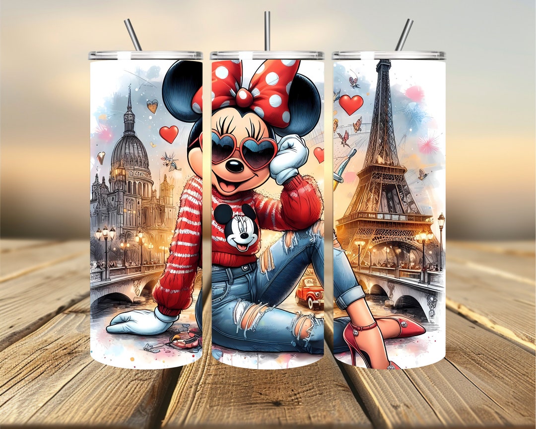 3D Minnie Fashion in Paris Tumbler Wrap, Minnie Red Tumbler Wrap ...