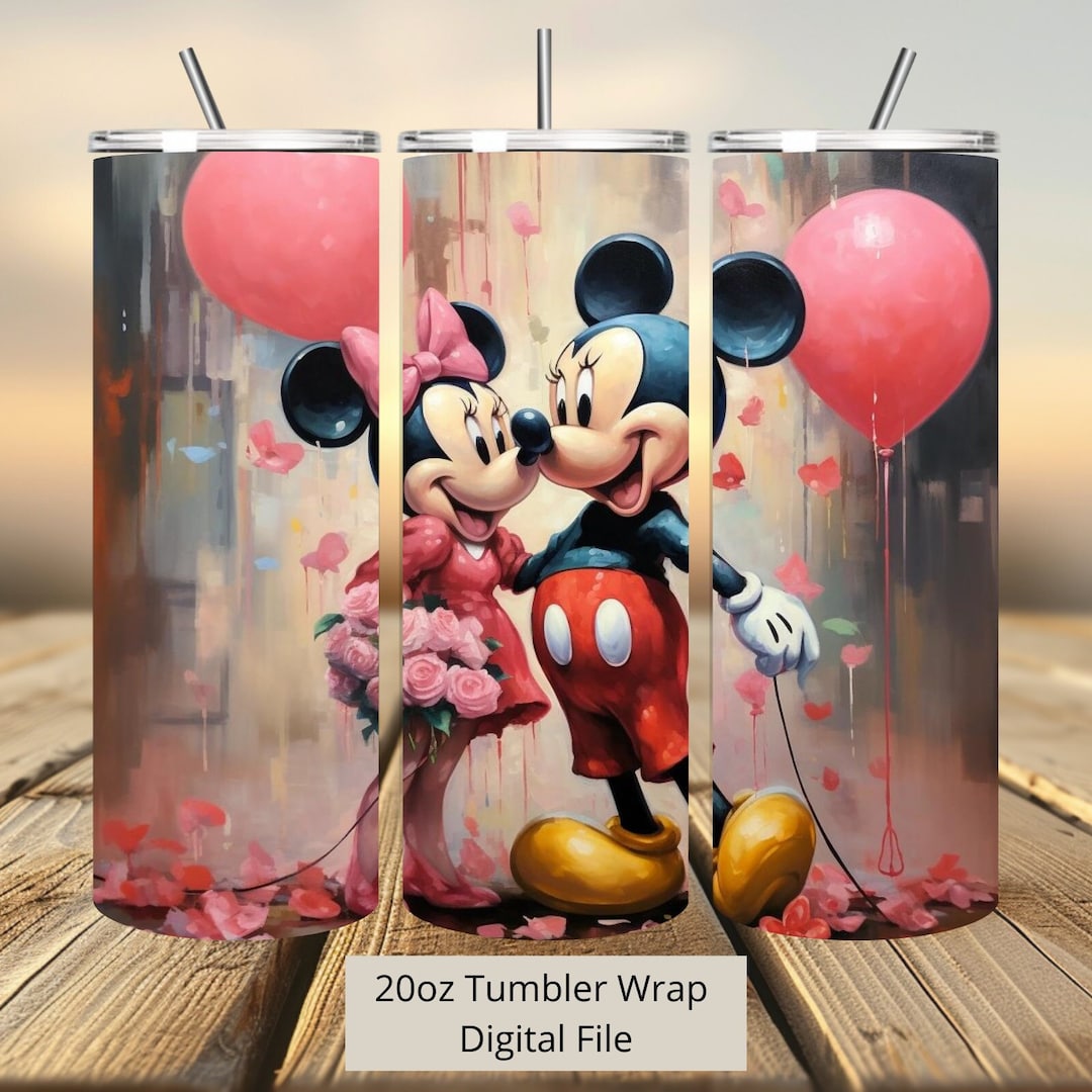 Minnie and Mickey Mouse Tumbler Wrap, Love Mouse Tumbler Wrap ...