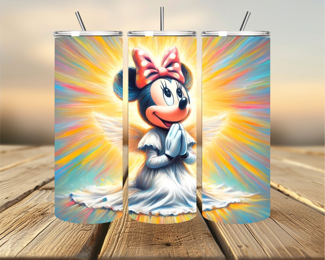 3D Minnie Angel Shine Tumbler Wrap, Minnie Mouse Tumbler Wrap ...