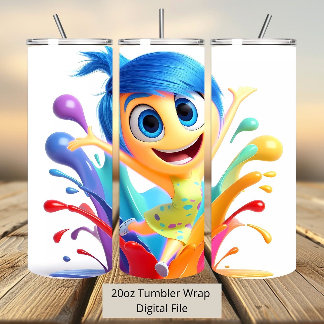 3D Inside Out 2 Splash Tumbler Wrap, Joy Splash Tumbler Wrap ...