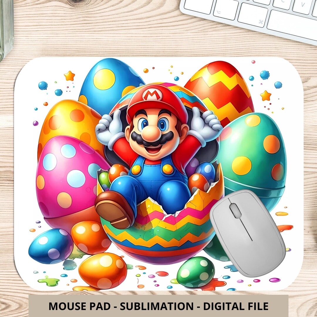 1 PNG Mouse Pad Super Mario Easter Sublimation, Mario Mousepad PNG ...