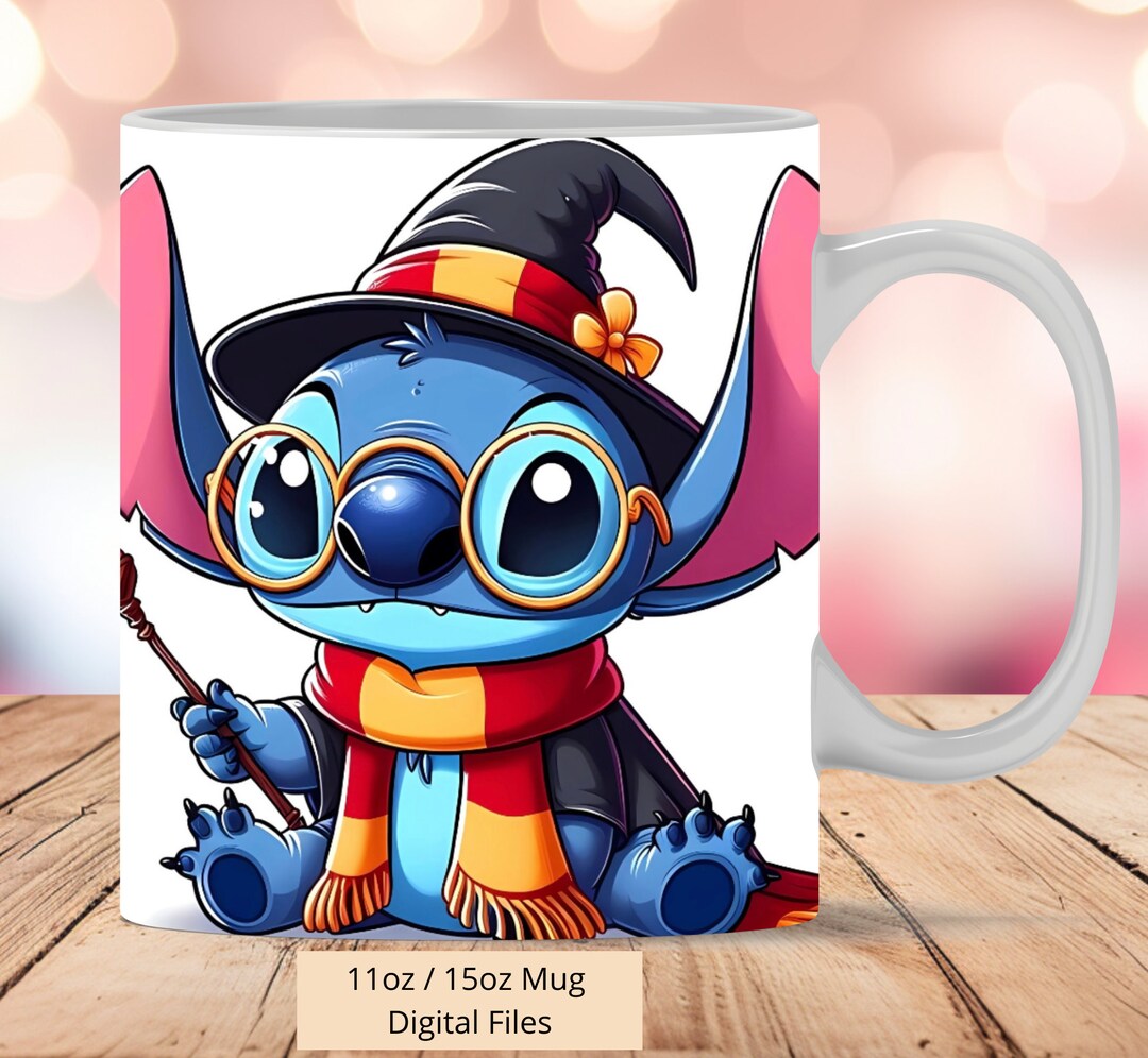3D Cute Stitch Halloween Mug Wrap, 3D Mug Wrap Sublimation Design PNG ...