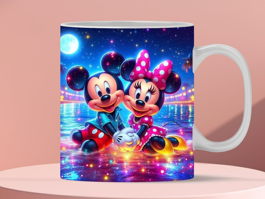 Minnie and Mickey Mouse Mug Wrap, 3D Rainbow Mouse Mug Wrap Sublimation ...
