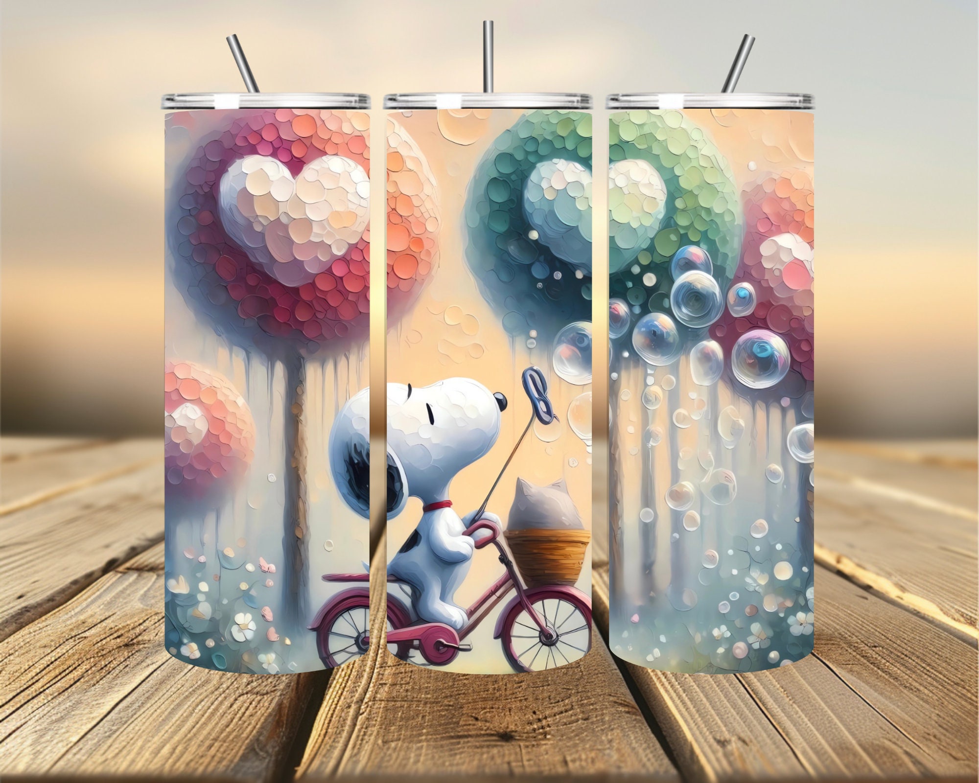 3D Snoopy Bubbles Tumbler Wrap, Snoopy Bubbles Tumbler Wrap Sublimation ...