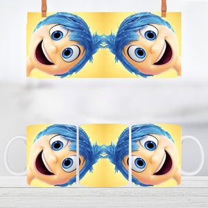 3D Inside Out 2 JOY Mug Wrap, 3D Mug Wrap Sublimation Design PNG, Mug ...