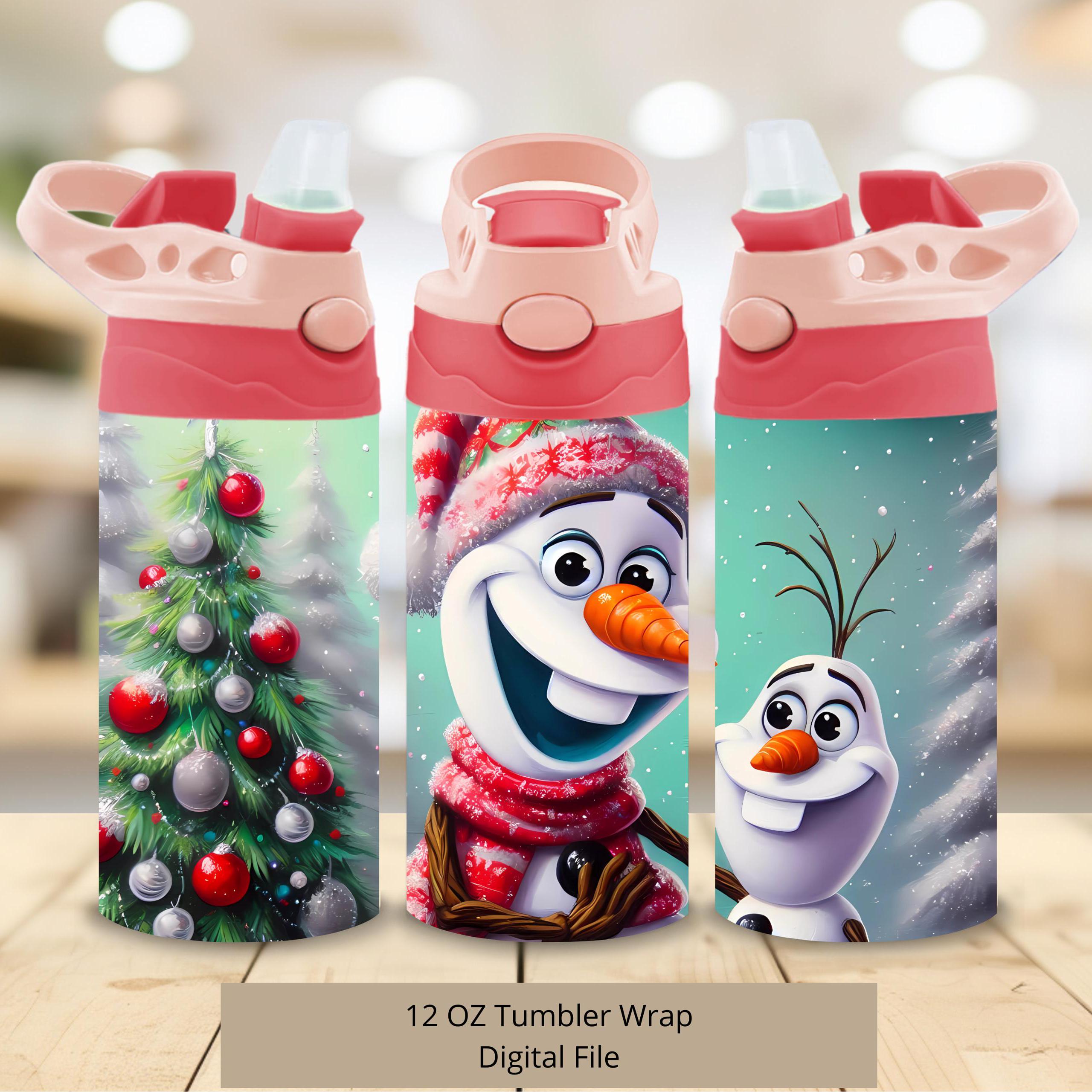 3D Cute Olaf Christmas Tumbler Design, 12oz Christmas Frozen Cup ...