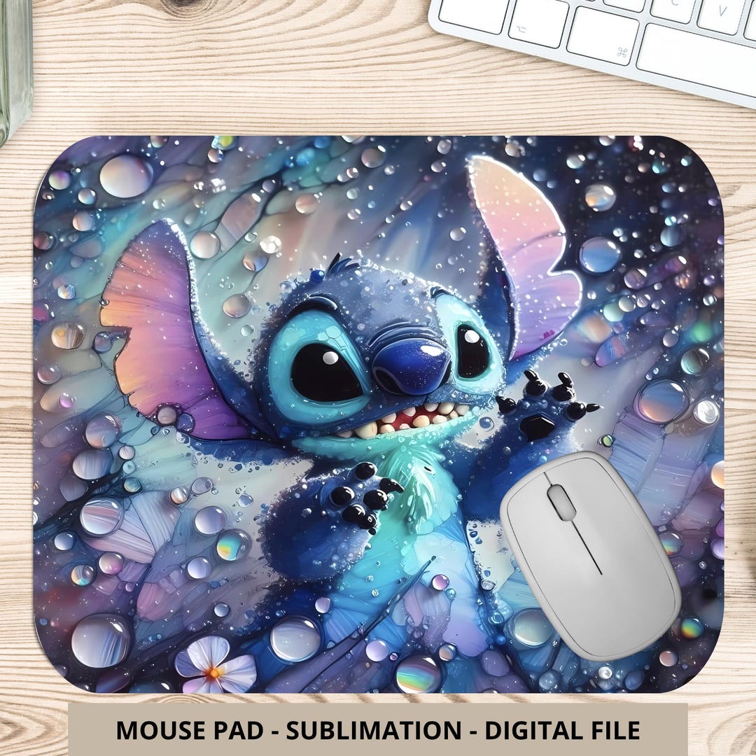 1 PNG Mouse Pad Cute Stitch Splash Sublimation, Cute Mousepad PNG ...
