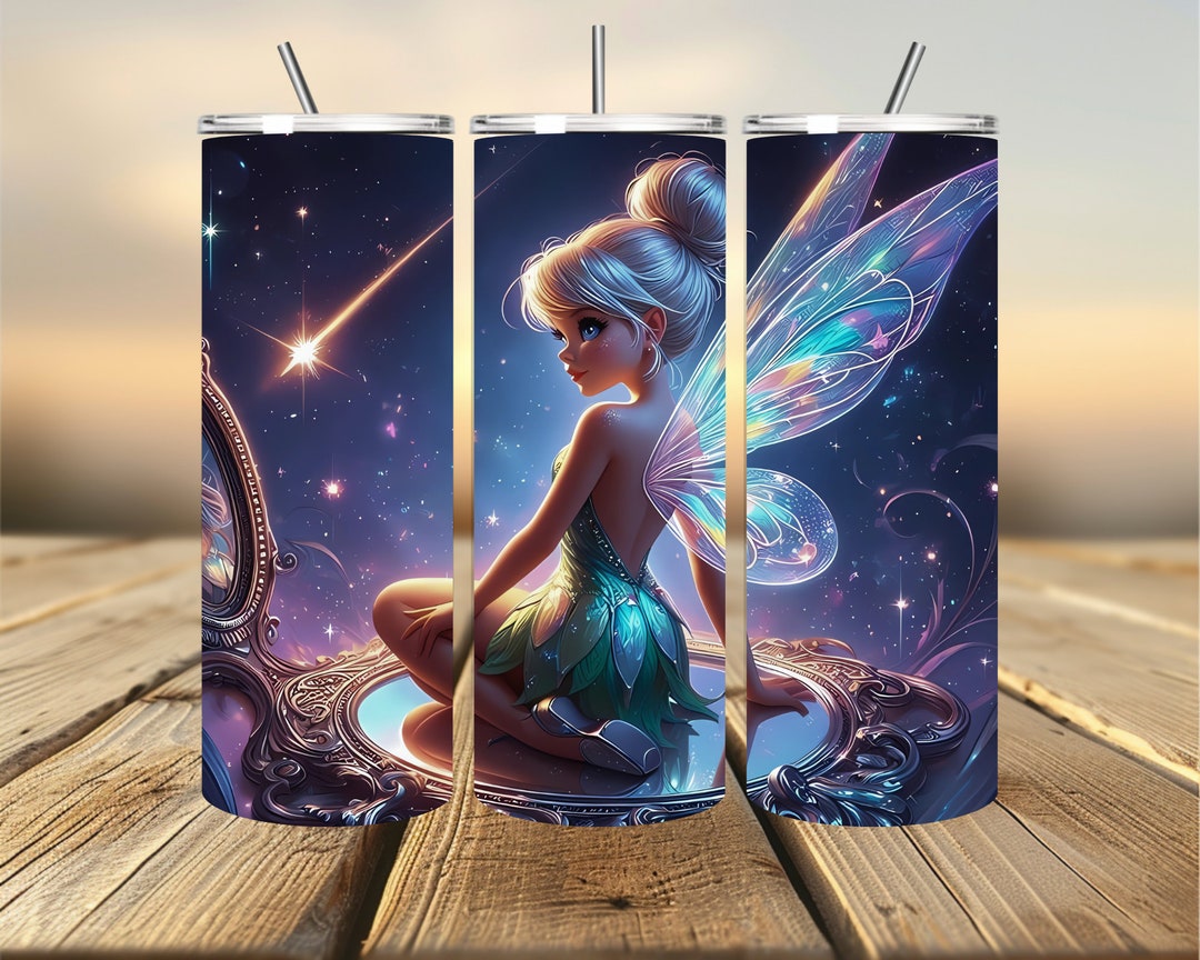 3D Cute Tinkerbell Tumbler Wrap, Princess Tumbler Wrap Sublimation ...