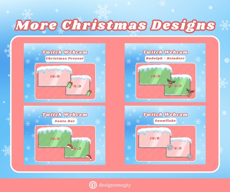 Christmas TWITCH PANELS | Cute Snow / Winter Themed Twitch Graphics ...