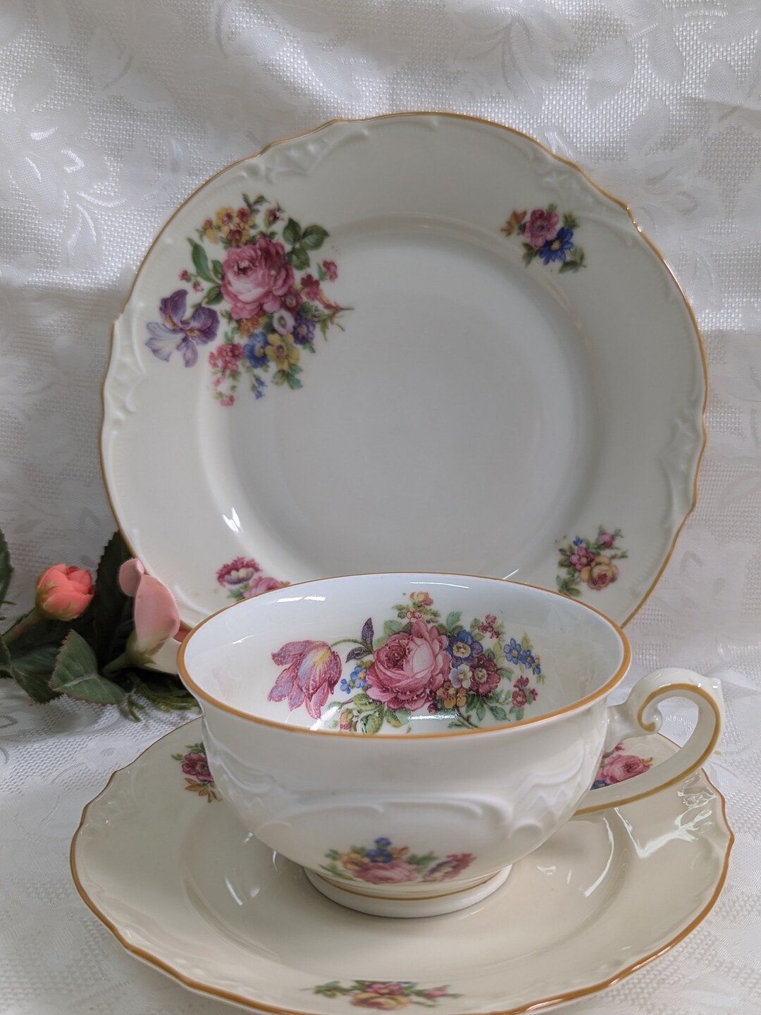 Vintage Zeh Scherzer Porcelain Tea Set.trio Zeh Scherzer Bavarian ...