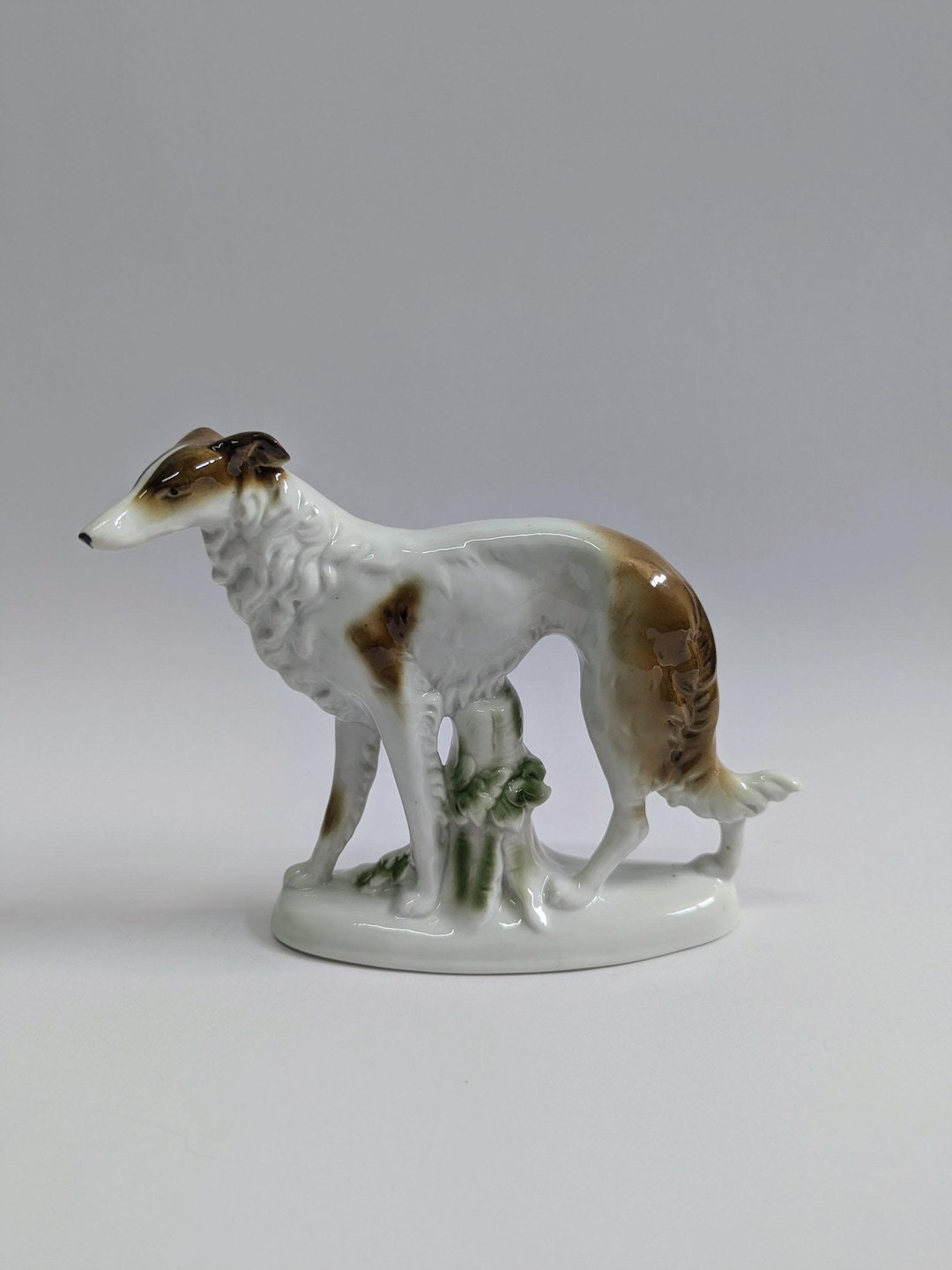 Vintage German Wallendorf Porcelain Figurine of a Greyhound Dog - Etsy