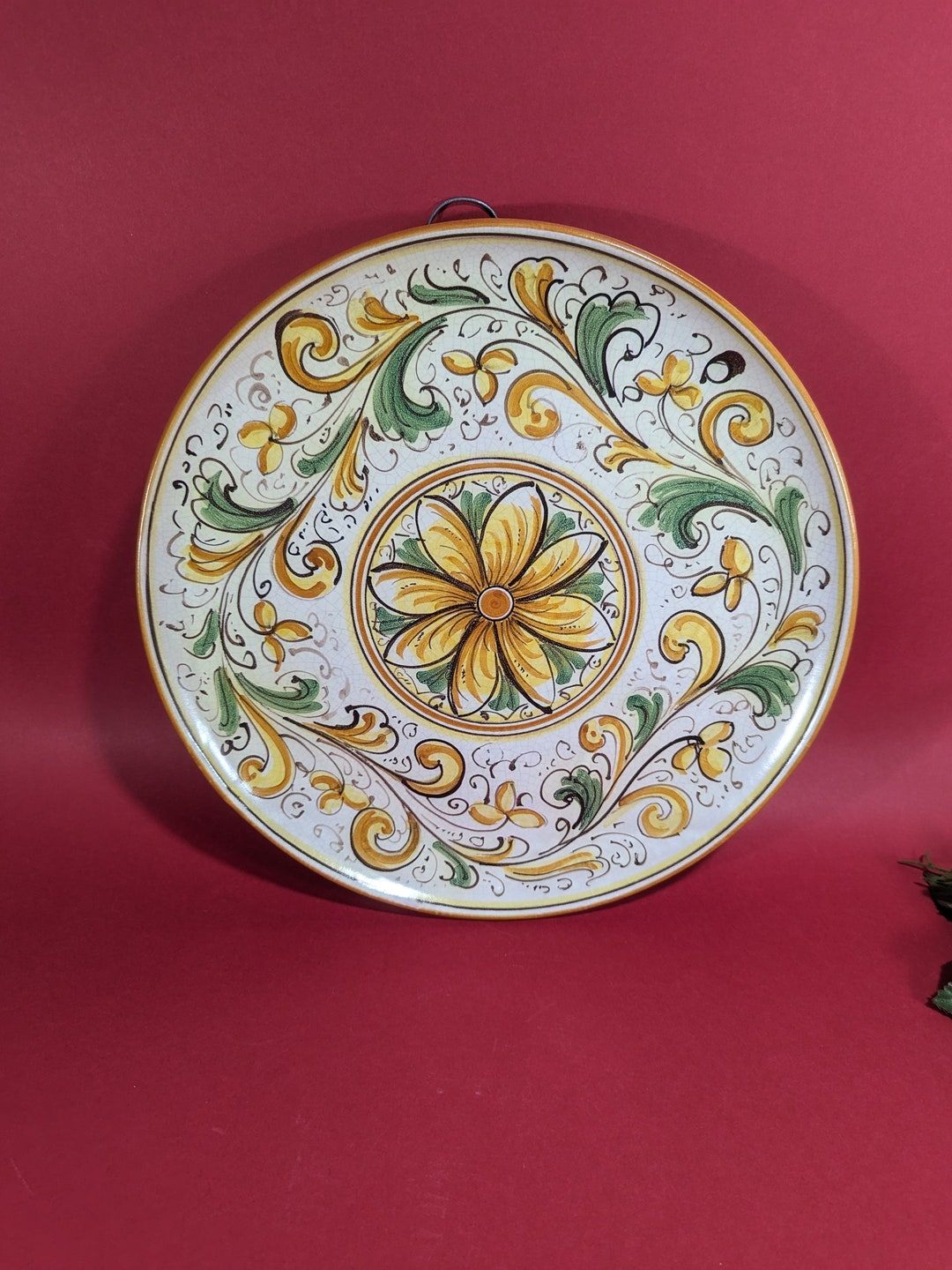 Large Italian Ceramic Plate IL RUSTICO by Giraffa Giuseppe.handmade ...