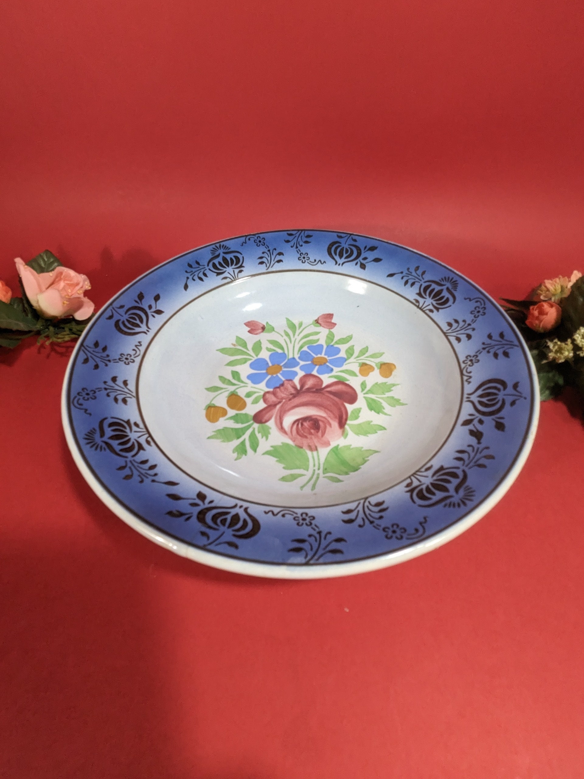 Austrian Ceramic Wilhelmsburg Decorative Ceramic Plate, 1940s.wall ...