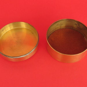 Round Solid Brass Box With Lid and Autumn Landscape Decoration - Etsy