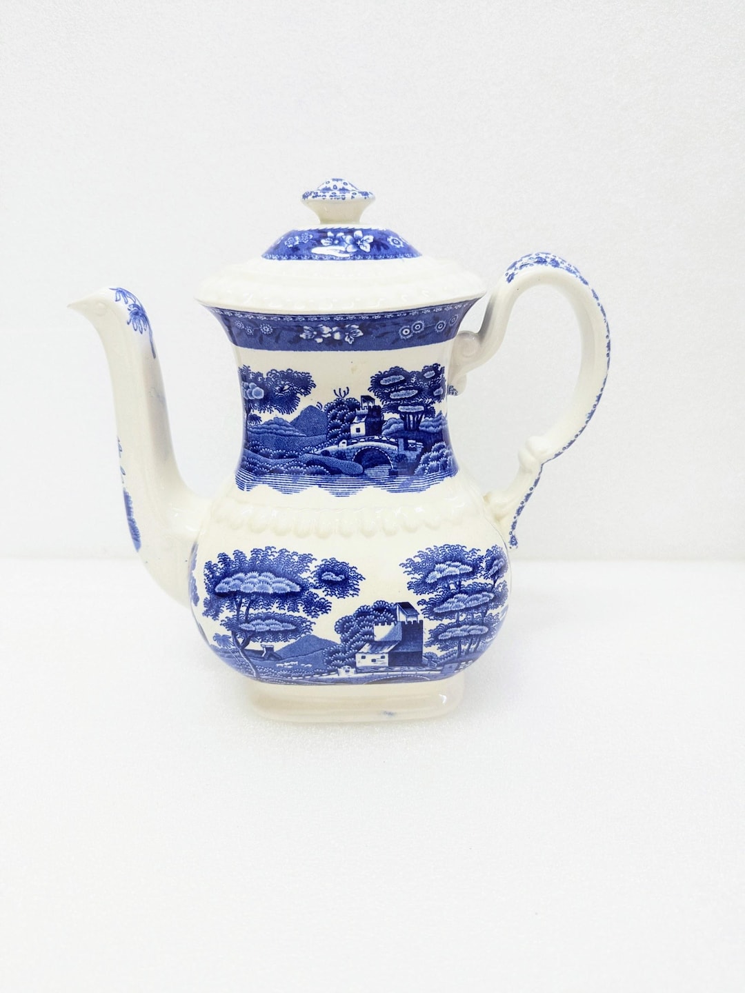 Vintage Copeland Spode Blue Tower Coffee Pot - Etsy