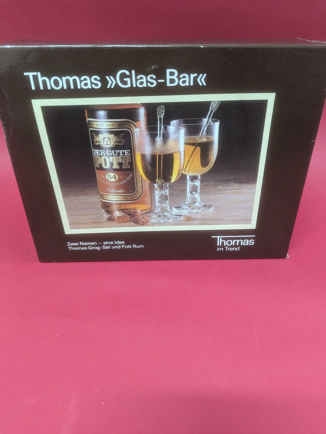 Vintage Thomas Glass Grog 4 Piece Set. Thomas Glass Bar Set 70s - Etsy