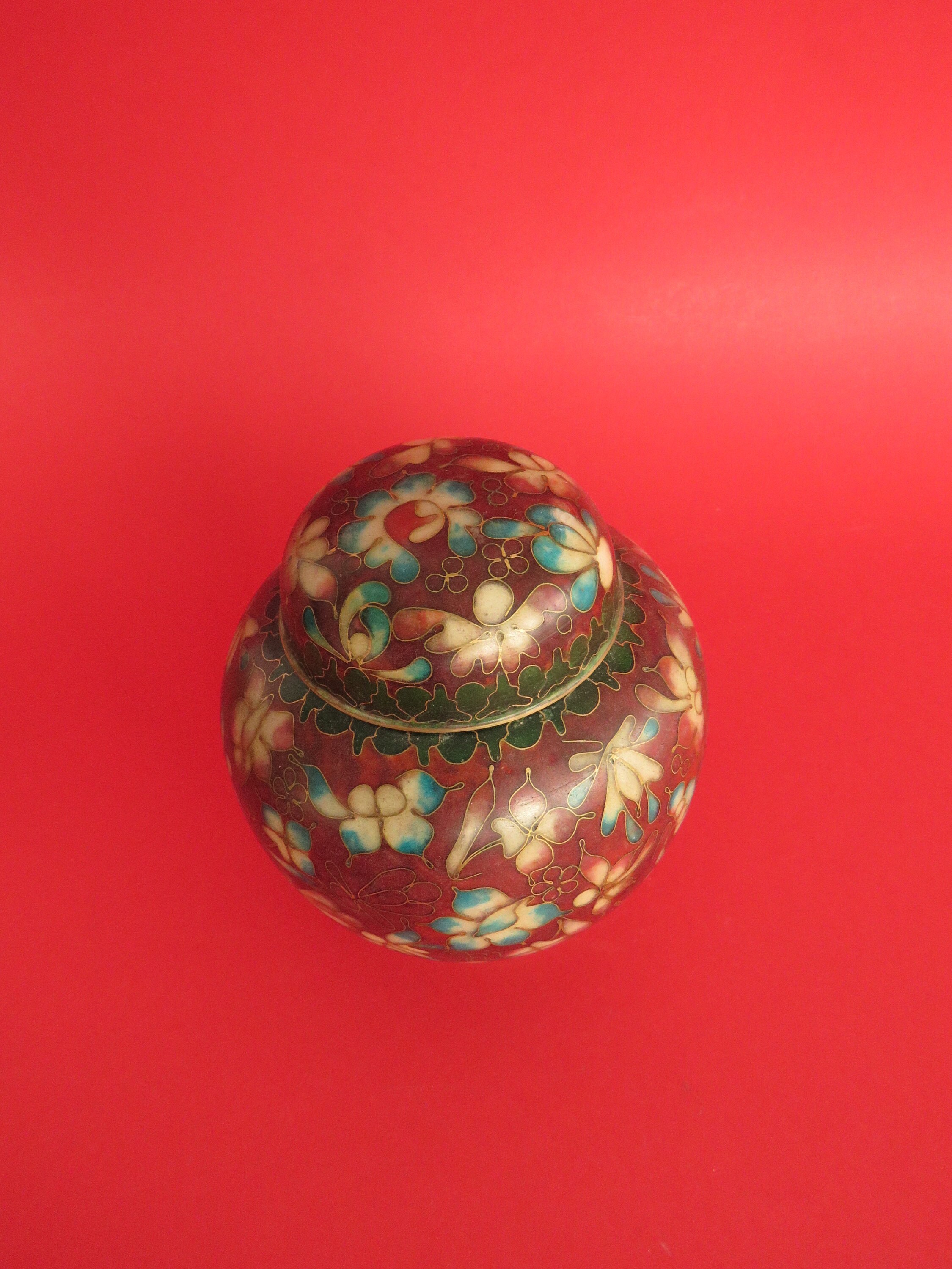 Vintage Cloisonne Ginger Jarfloral Decorativ Cloisonne Urn - Etsy