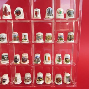 Plexiglass Display Case With 69 Porcelain Thimbles,city and Monuments ...