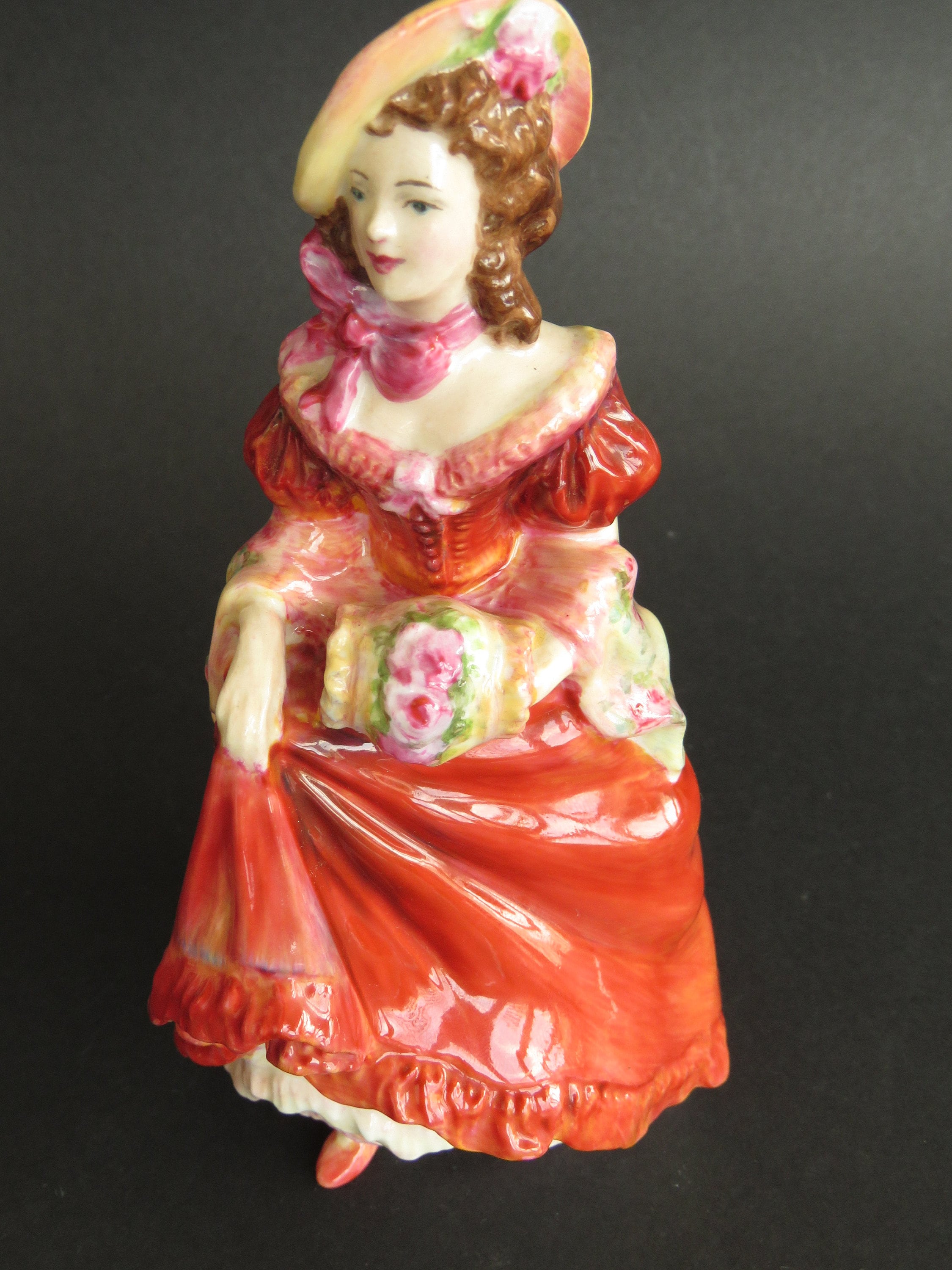 Coalport Porcelain Figurine Judith Anne in Red Dress 1930s - Etsy