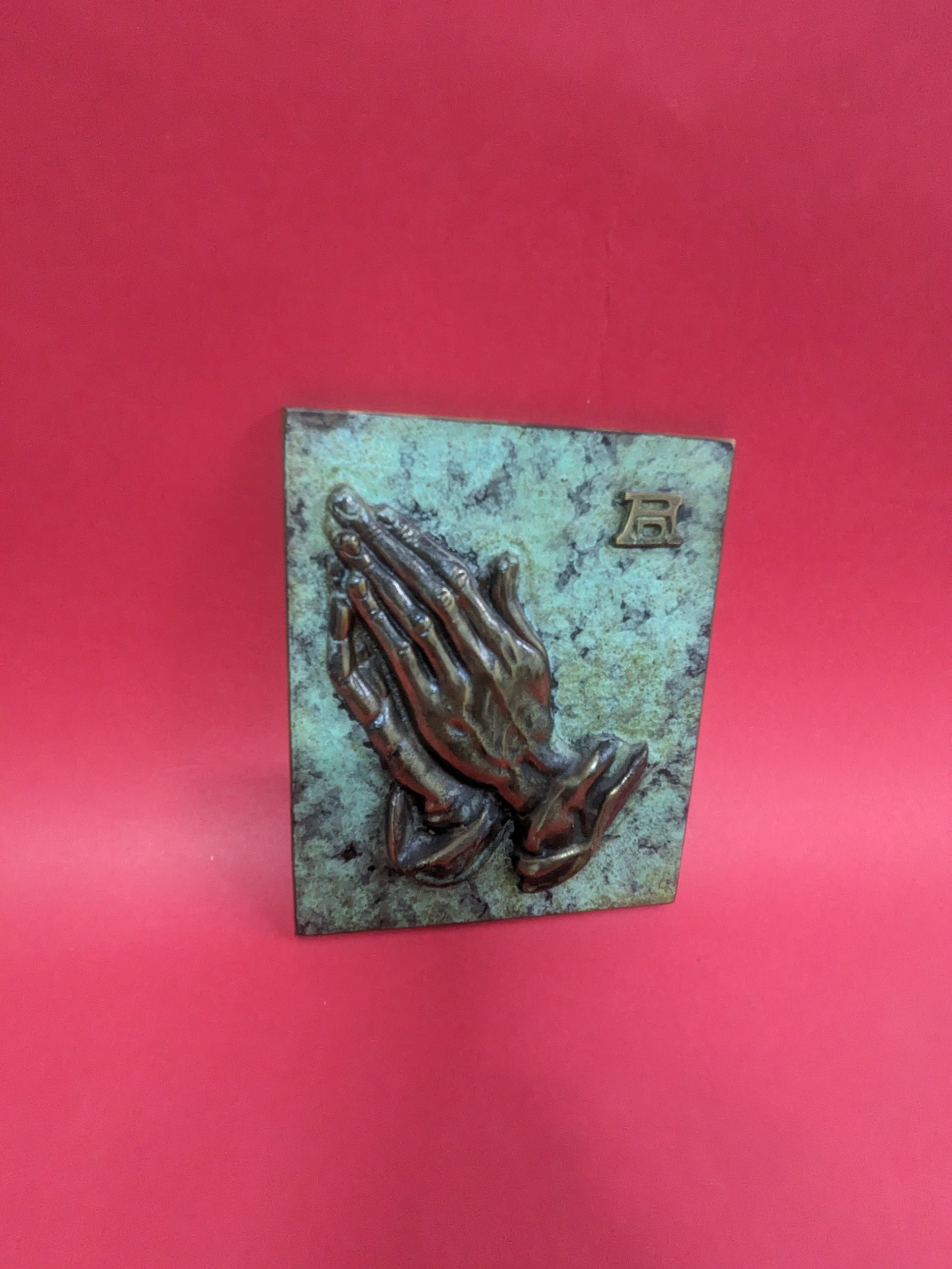 Vintage Bas-relief Bronze Religious Plaque Praying Hands Albrecht Dürer ...