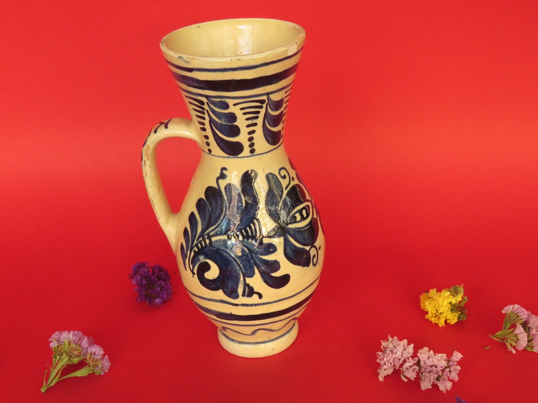 Vintage Korond Transylvania Jug.hand-painted Floral Motifs Pitcher - Etsy