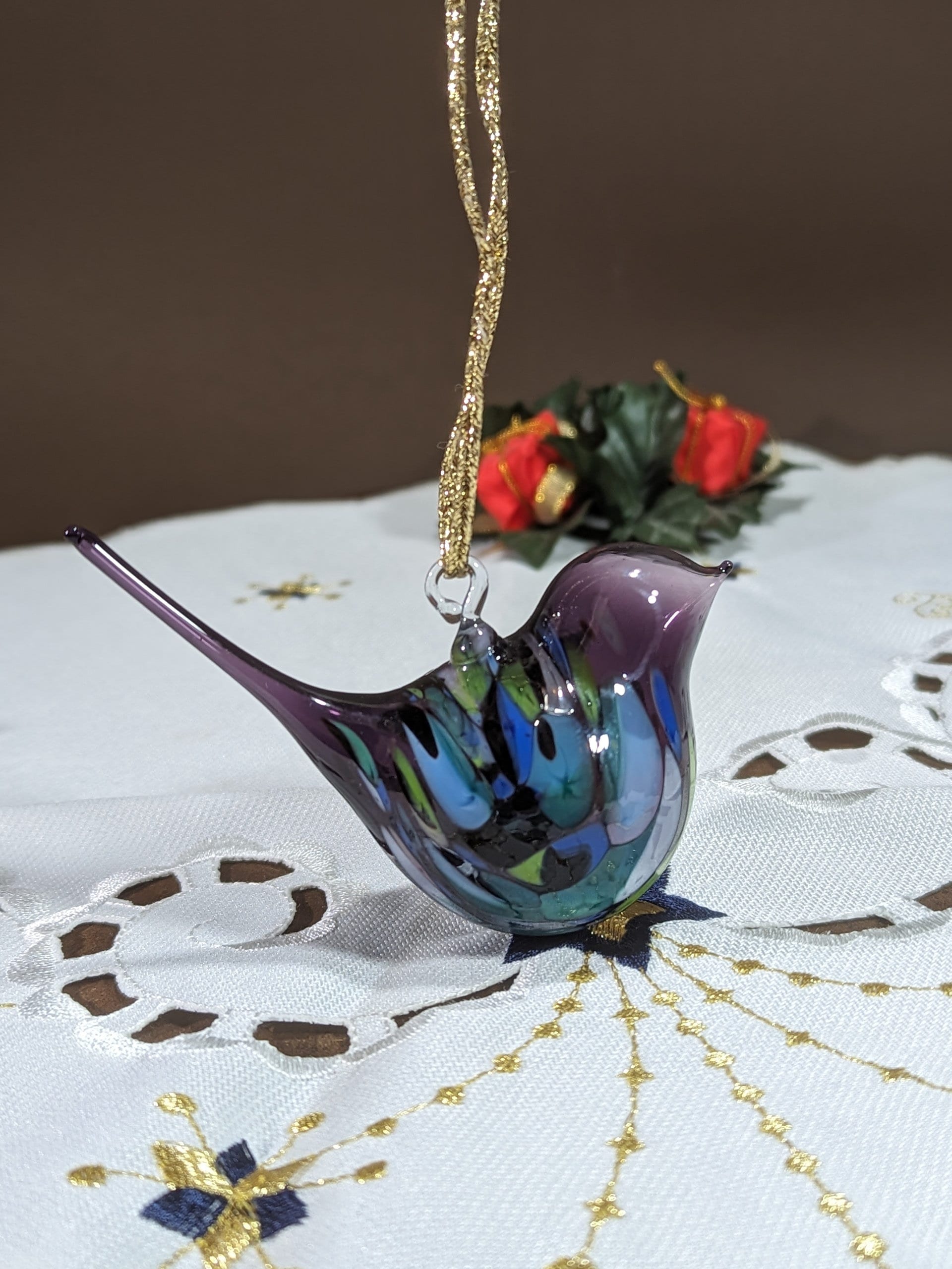 Vintage Hand-blown Glass Bird Ornament,home Decor Ornament - Etsy