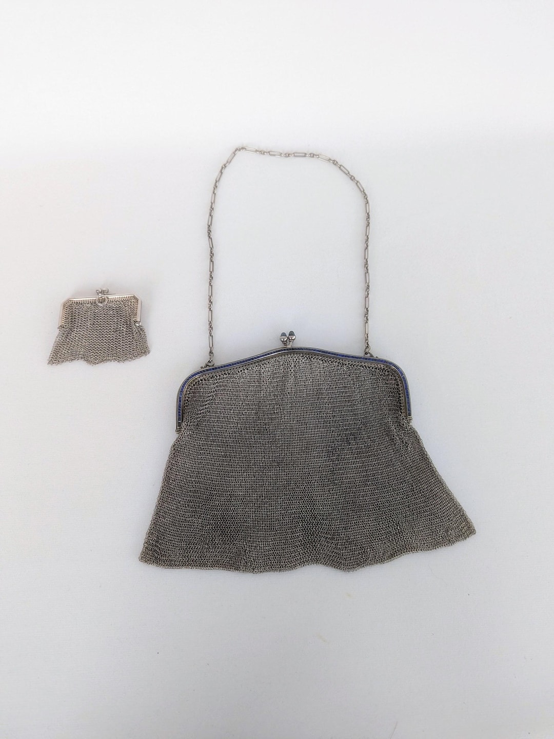 Rare Antique Victorian German Hanau Sterling Silver Framed Purse With ...