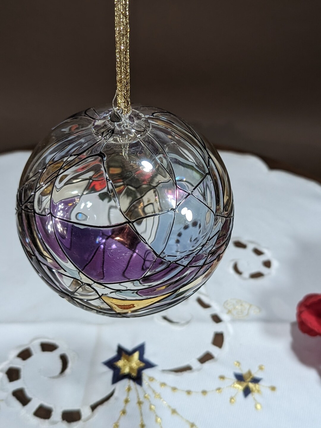 Vintage Hand Blown Christmas Tree Ornament,multicolored Design - Etsy