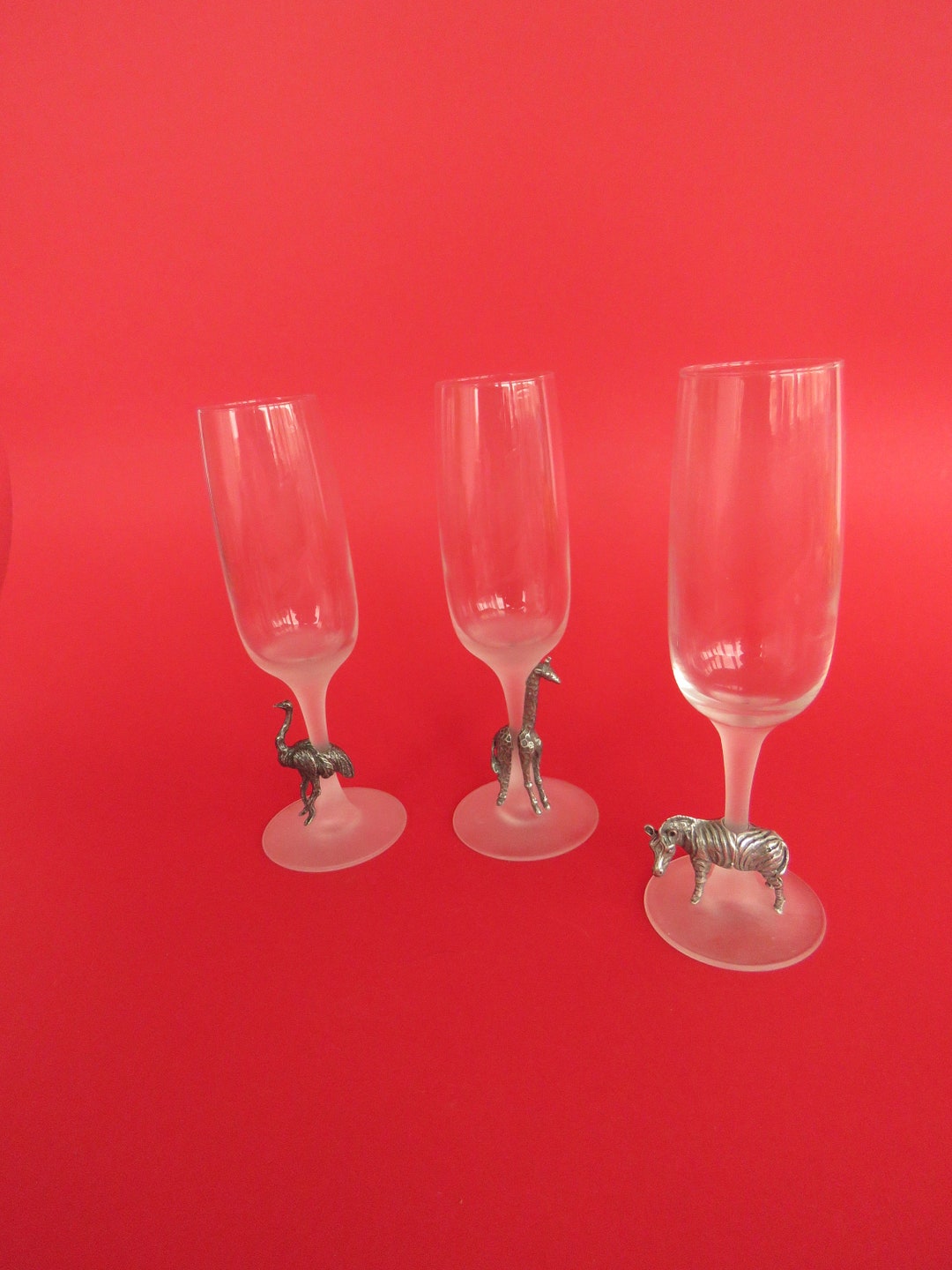 Luminarc Safari Champagne Glasses, Zebra Champagne Flute - Etsy