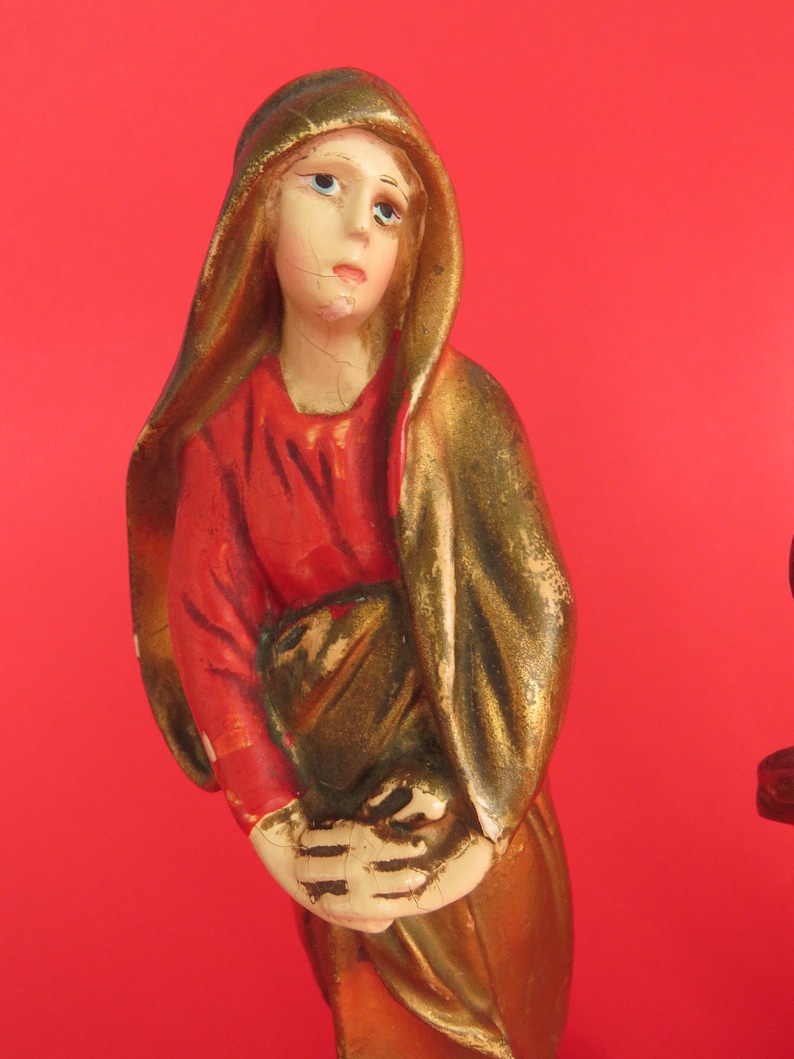 Two Antique Statues of the Virgin Mary and Mary Magdalene, German ...