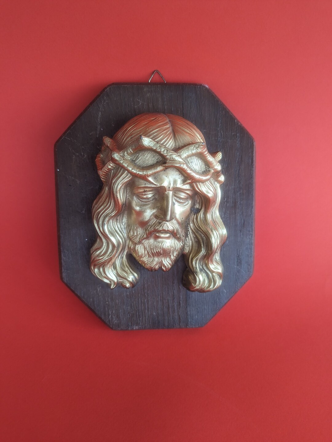 Vintage Jesus Christ Wall Hanging Jesus Christ Gilded Brass Casting ...