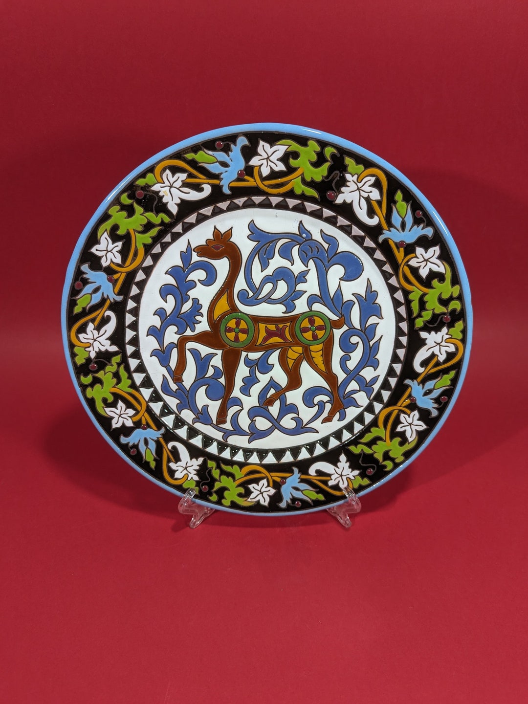 Vintage Spanish Decorative Plate Made in Granada in 1970, Handmade ...