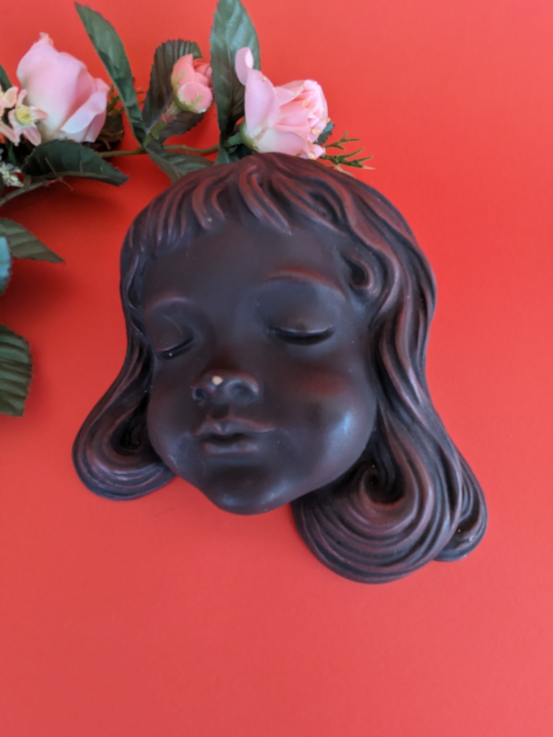 Vintage MCM Ceramic Child's Face Wall Plaque by Achatit Germany - Etsy