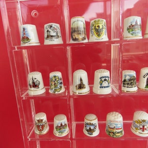 Plexiglass Display Case With 69 Porcelain Thimbles,city and Monuments ...