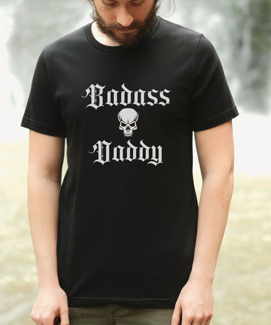 Badass Daddy Skull T-shirt, Heavy Metal Dad Shirt - Etsy