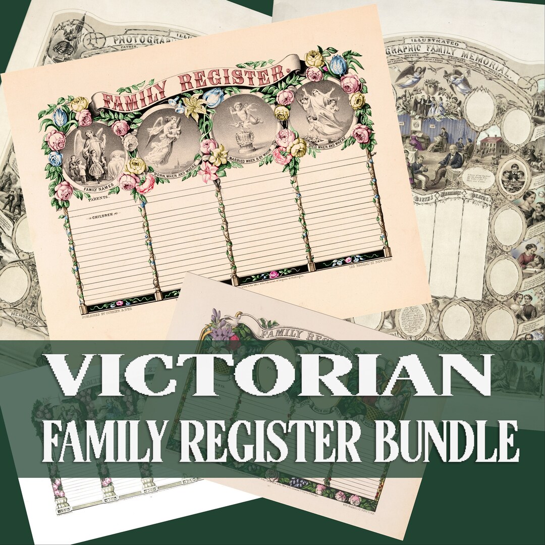 VICTORIAN FAMILY REGISTER Forms - Blank Forms Restored and Ready for ...